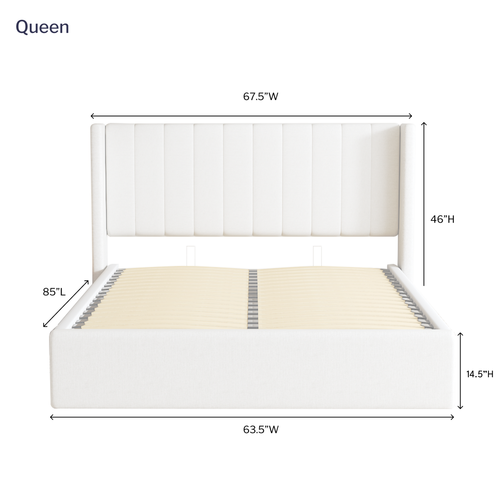 Jenny Cream Linen Storage Bed - Bed Frames - Aykah Bedroom Furniture ...